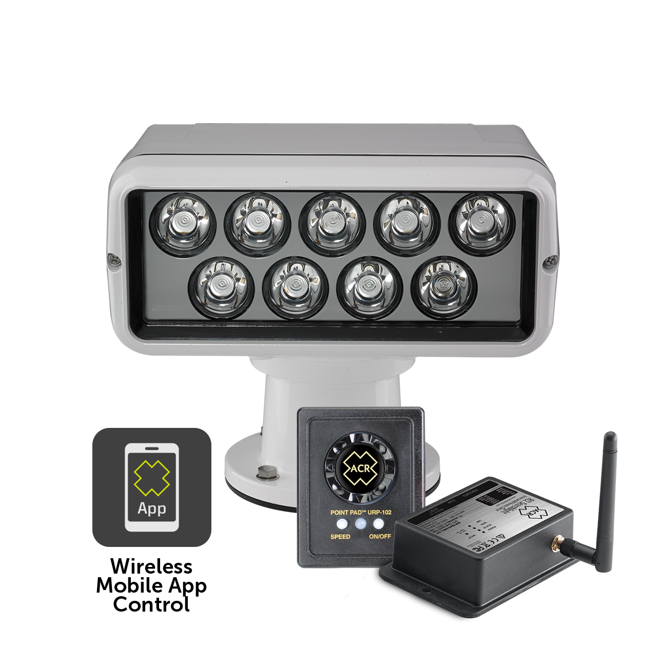 RCL-100 LED Searchlight ACR Electronics, Inc - All Aluminum Construction