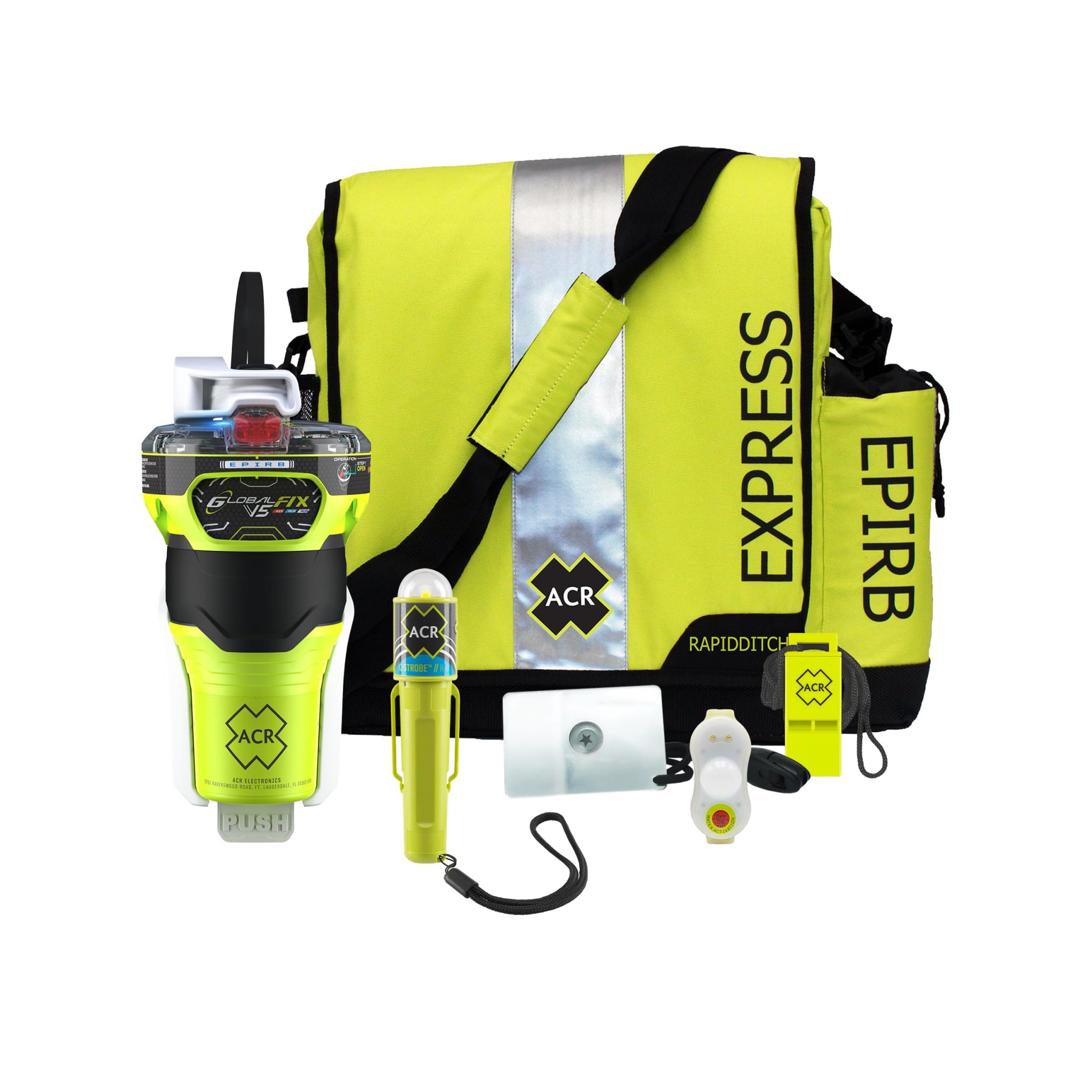 ACR GlobalFix V5 AIS EPIRB Survival Kit With Ditchbag And Signaling acr-globalfix-v5-ais-epirb-survival-kit-with-ditchbag-and-signaling